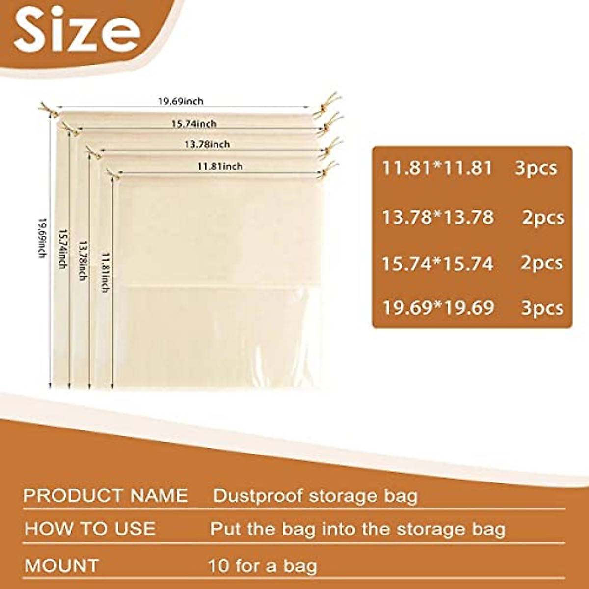 Dust Bags for Handbags Clear Handbag Storage Organizer Purse Organizer Bag for Closet Dust Cover Organizer Bags