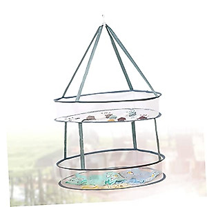 Zerodeko 2pcs Foldable Laundry Rack Dish Drying Rack Large Collapsible Drying Rack for Clothes Sweater Hanging Dryer Clothes Dryer net Foldable Clothes Drying Rack mesh Basket Dryer