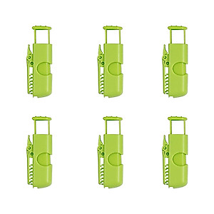 Pankia Bag Clips Multi-function Fruit Bread Bag Clip, Easy Grips Bag Cinch for Chip Bag Snack Bag Food Storage (6 Pack)