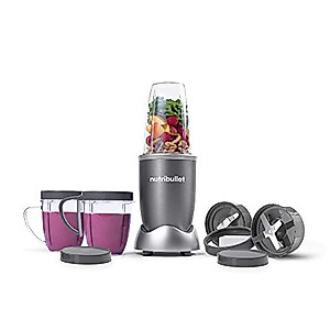 NutriBullet NBR-1201 12-Piece High-Speed Blender/Mixer System, Gray (600 Watts)