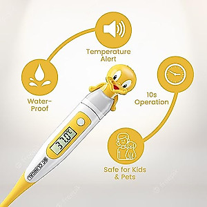 Thermometer for Adults Children Pets, Oral Armpit Rectal, Dog and cat (Frog)
