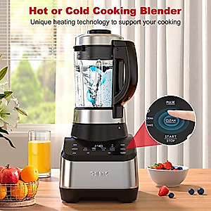 Galanz Multi Countertop Cooking Blender, 8 Preset Functions For Soup, Saute, Smoothies & Milkshake, 3 Speed Settings, 60Oz, LED Touch Control, 1000W, Black