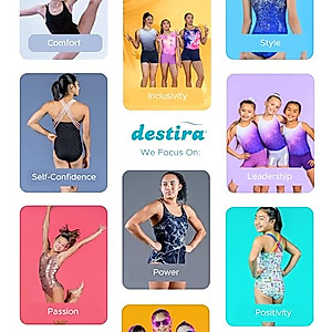 Destira Gymnastics Leotards for Girls, Glamethyst, Super Soft Leotards for Women and Girls with Matching Scrunchie, Gymnastics, Dance, Cheer, Yoga, and More, Child Large (10)