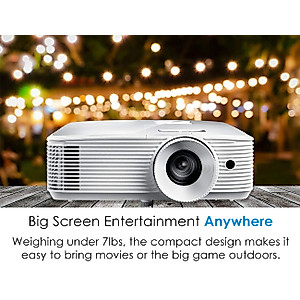 Optoma HD27E 1080p Home Cinema Projector with 3400 Lumens, Ideal for Indoor Or Outdoor Movies, Sports and Gaming