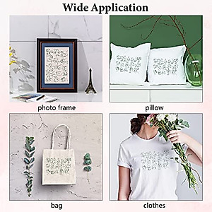 CREATCABIN Silk Screen Stencils for Polymer Clay Reusable Silkscreen Print Kit Self-Adhesive Printing DIY Art for Earring Jewelry Making Wood Fabric Wall T-Shirt Paper 5.9 x 3.9 Inch(Butterfly Flower)