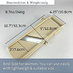 SOONEAR Mandoline Slicer for Vegetable, Fruit [Made in Japan] Kitchen Peelers Japanese Stainless Steel Blade