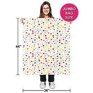 Shineloha 3 Pack Large Gift Bags (XL) 44"x 36" | Oversized Plastic Gift Bags with Pull Flowers | Party Favor Bags, Large Gift Bags for Presents |Birthday Gift Gag, New Parents