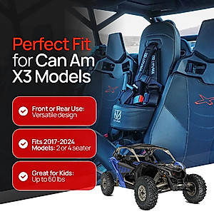 UTVMA Maverick X3/X3 MAX Bump Seat with 4-point Harness | Center Seat | Middle Seat | Kid Seat | Hump Seat