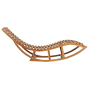 BaraSh Rocking Sun r with Cushion Patio Swivel Rocker Chairs Wooden Recliner Wood Outdoor Chair Wicker Rocking Chair Solid Teak Wood