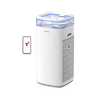 TOSHIBA Air Purifiers for Home|Large Room up to 483 Sq Ft | Smart WiFi Alexa Voice Control |3-Stage Filtration|H13 True HEPA Filter for Allergies, Pets, Smoke, Odors, Dust, Pollen | CADR 312