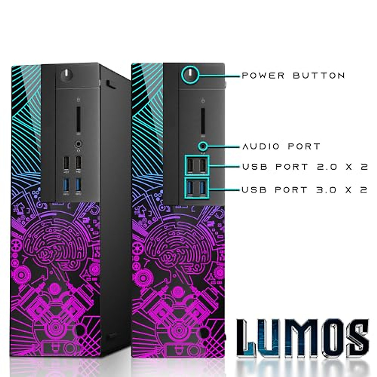 Lumos 8 Gaming Desktop PC, Intel Core i5 6th Gen, GT 1030 2GB DDR5, 16GB RAM, 256GB SSD + 2TB HDD, MTG 24 Inch Curved Gaming Monitor, RGB Kit, Win 10 Pro (Renewed)