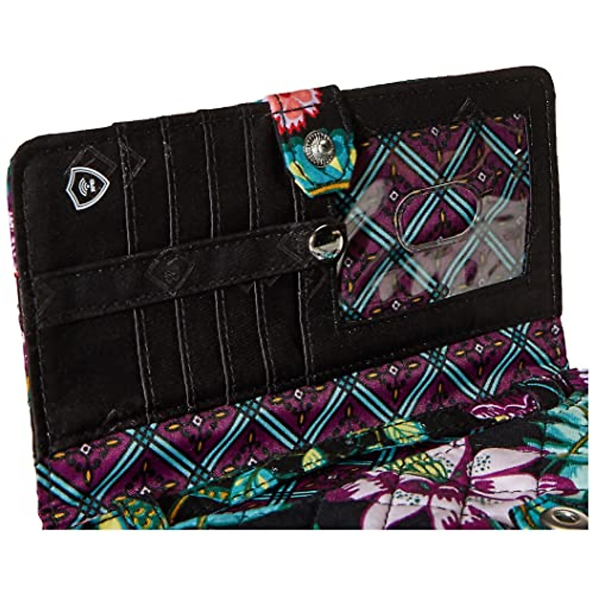 Vera Bradley Women's Cotton All Together Crossbody Purse With RFID Protection, Vines Floral, One Size