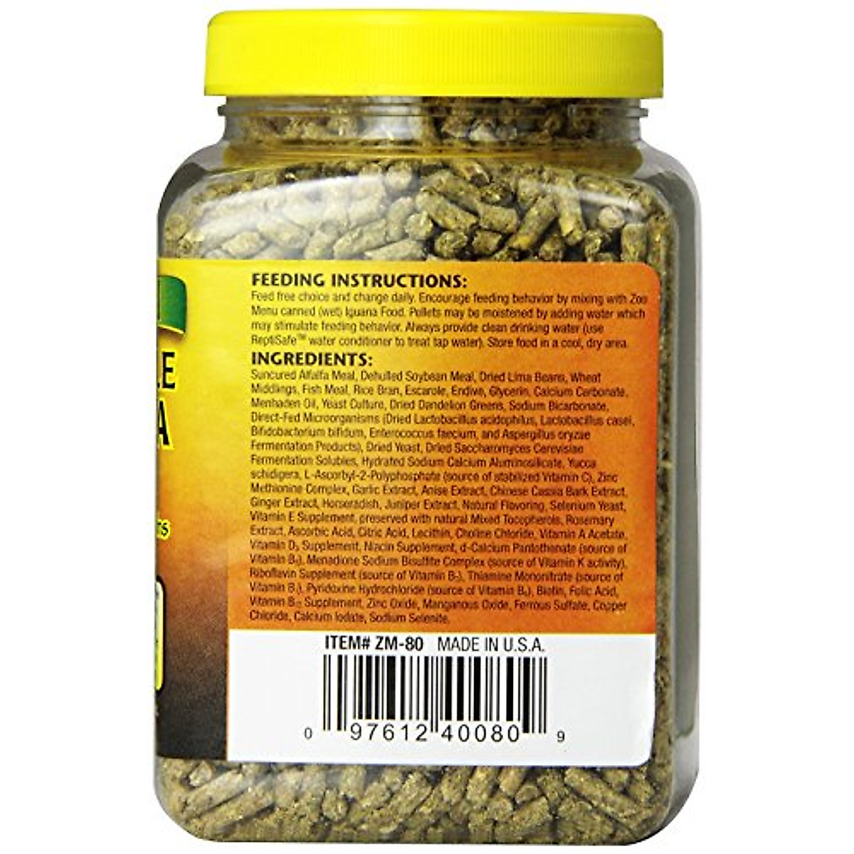 Zoo Med Laboratories Szmzm80 Iguana Juvenile Soft-Moist Pellets, 10-Ounce