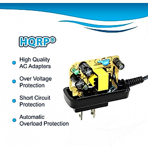 HQRP AC Adapter w/ 9V Battery Snap Connector compatible with Jim Dunlop Jimi Hendrix Fuzz Face Distortion JHF1 Octavio Effect JHOC1 Guitar Effects pedals w/Battery Clip Converter + Euro Plug Adapter