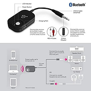 Aluratek Bluetooth Headset for Smart Phones - Blue
