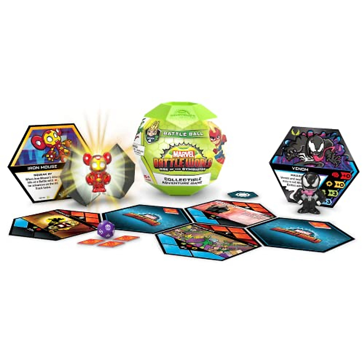 Funko Marvel Battleworld Series 4: Rise of The Symbiotes - Venom Miniature Figure Battle Ball - Multicolor Vinyl Toy