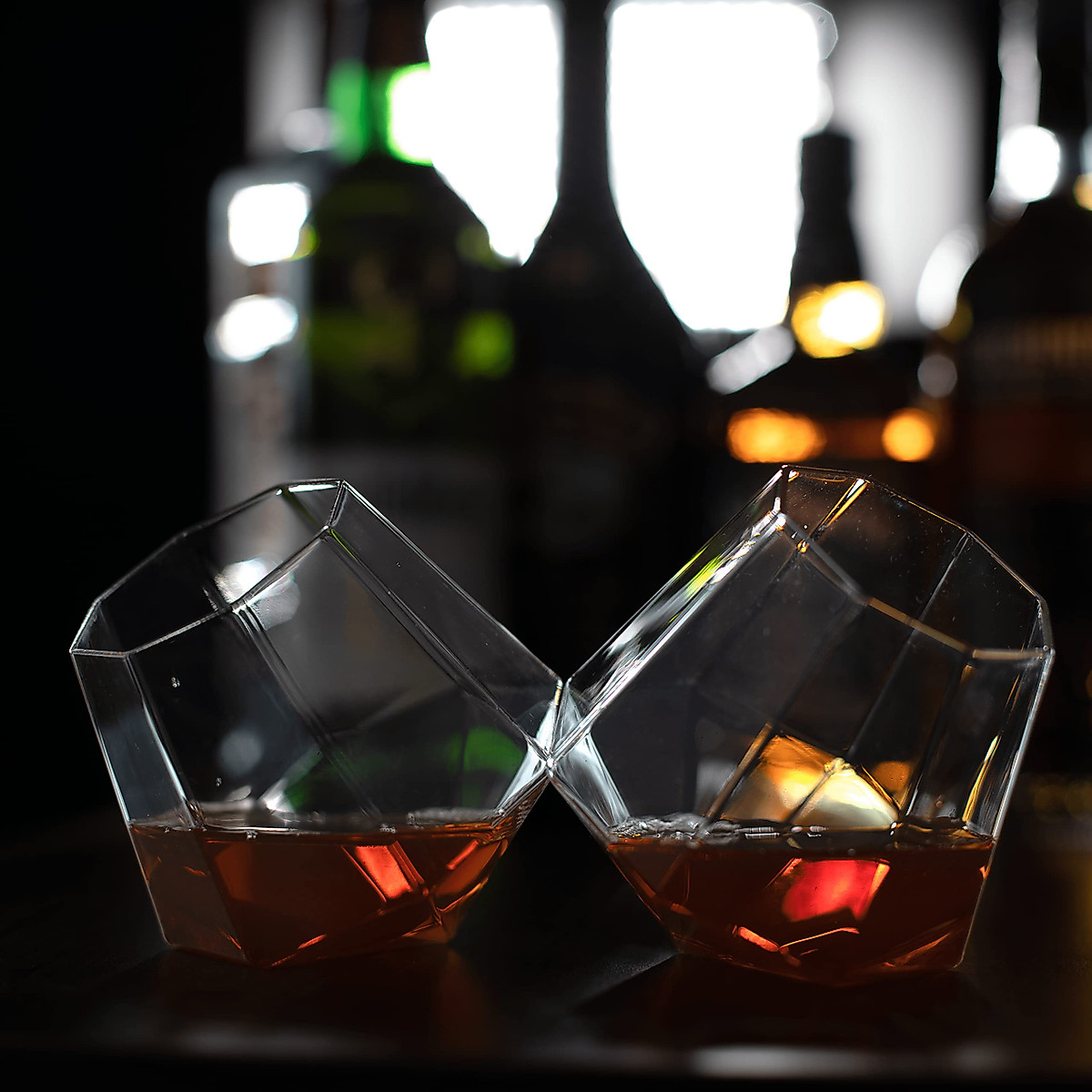 Thumbs Up UK Diamond Shapped Glasses Set of 2, One-Size, Clear