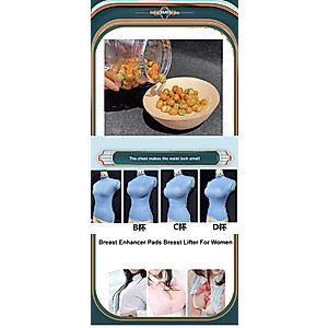 BIMEI Bra Inserts Pads A Pair for Sports Bras, Women's Push Up Bra Inserts Breast Enhancer Cups (Beige, C Cup)