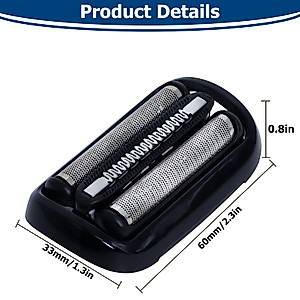 53B Shaver Head Replacement Compatible with Braun 5 Series 6 Series Shavers, Electric Shaver Head Replacement Foil and Cutter for 5020s, 5018s, 5050cs, 6020s, 50-R1000s