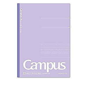 KOKUYO Composition Notebooks, 5 Pack Campus Semi-B5 Comp Book with Dot B 6mm Ruled, 30 Sheets, School Lined Notebook in Baked Colors, Journal Notebook for Women Work Study Note Taking (NO-3CBTN-L35X5)