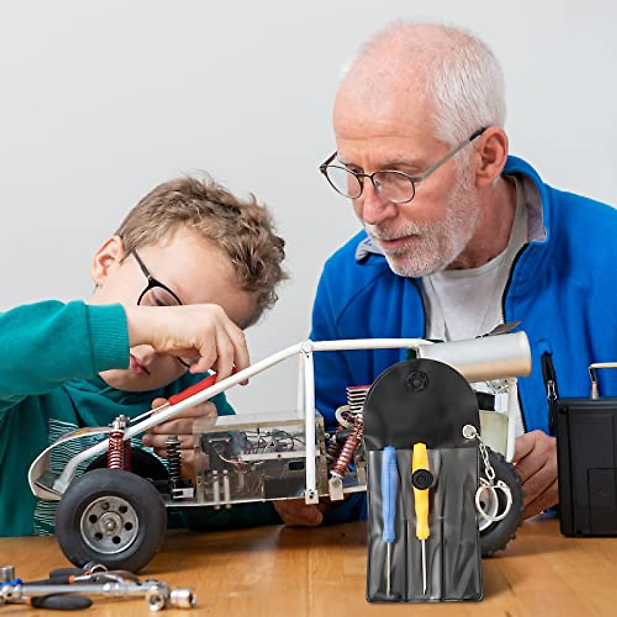 12 Pcs Small Screwdriver Set Keychain Each Set Includes 3 Mini Slotted Screwdrivers Red Blue Yellow in a Portable Pouch with Snap Toys Repair Kit Cool Gadgets Tool for Boys and Men