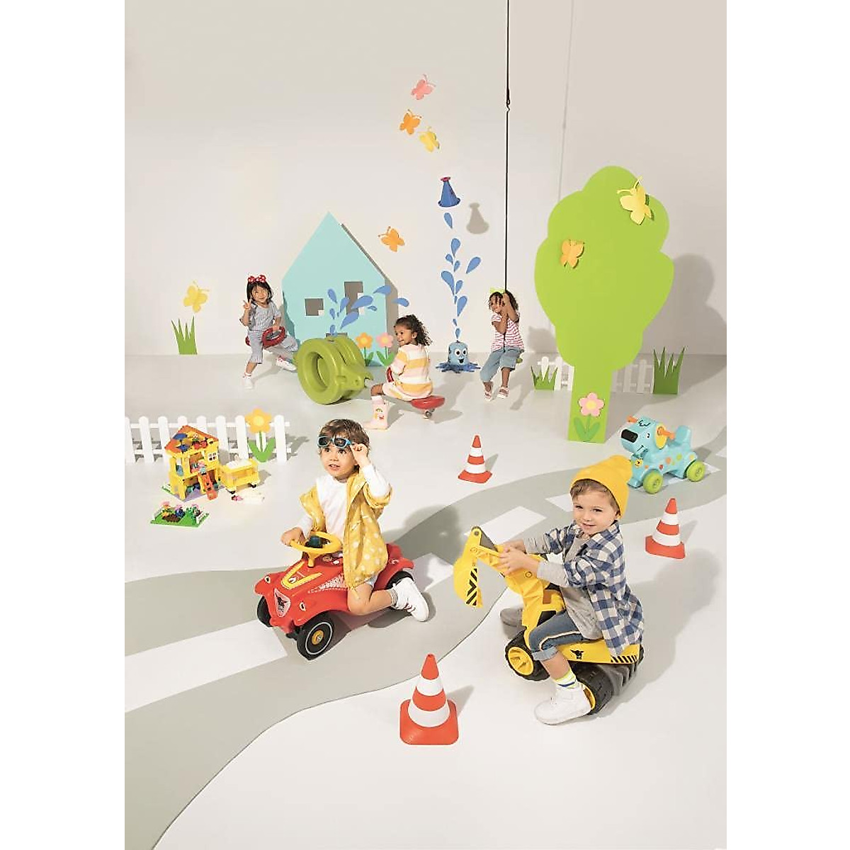 BIG Power Worker Maxi Digger Excavator Vehicle , Yellow