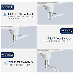 Thin Bidets Attachment For Toilet Hot And Cold Water Bidets Adjustable Water Pressure Hygienics Toilet Bidets Easy Use