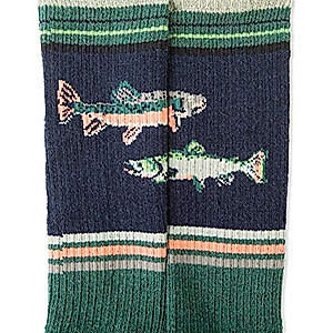 KAVU Moonwalk Mid Crew Socks: Comfort and Durability for Your Active Lifestyle - Go Fish