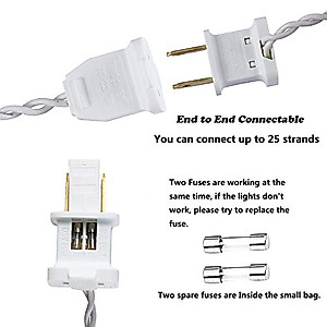 Vigdur Lantern - String Lights Waterproof Connectable Nylon Hanging Lantern String Lights Plug in White Decorative Lights for Patio Wedding Party Bedroom Indoor Outdoor Use,9.84FT