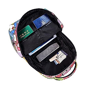 Cute Backpack, Cartoon Lightweight Backpacks Large Capacity Portable Outdoor Travel Backpack Laptop Bag