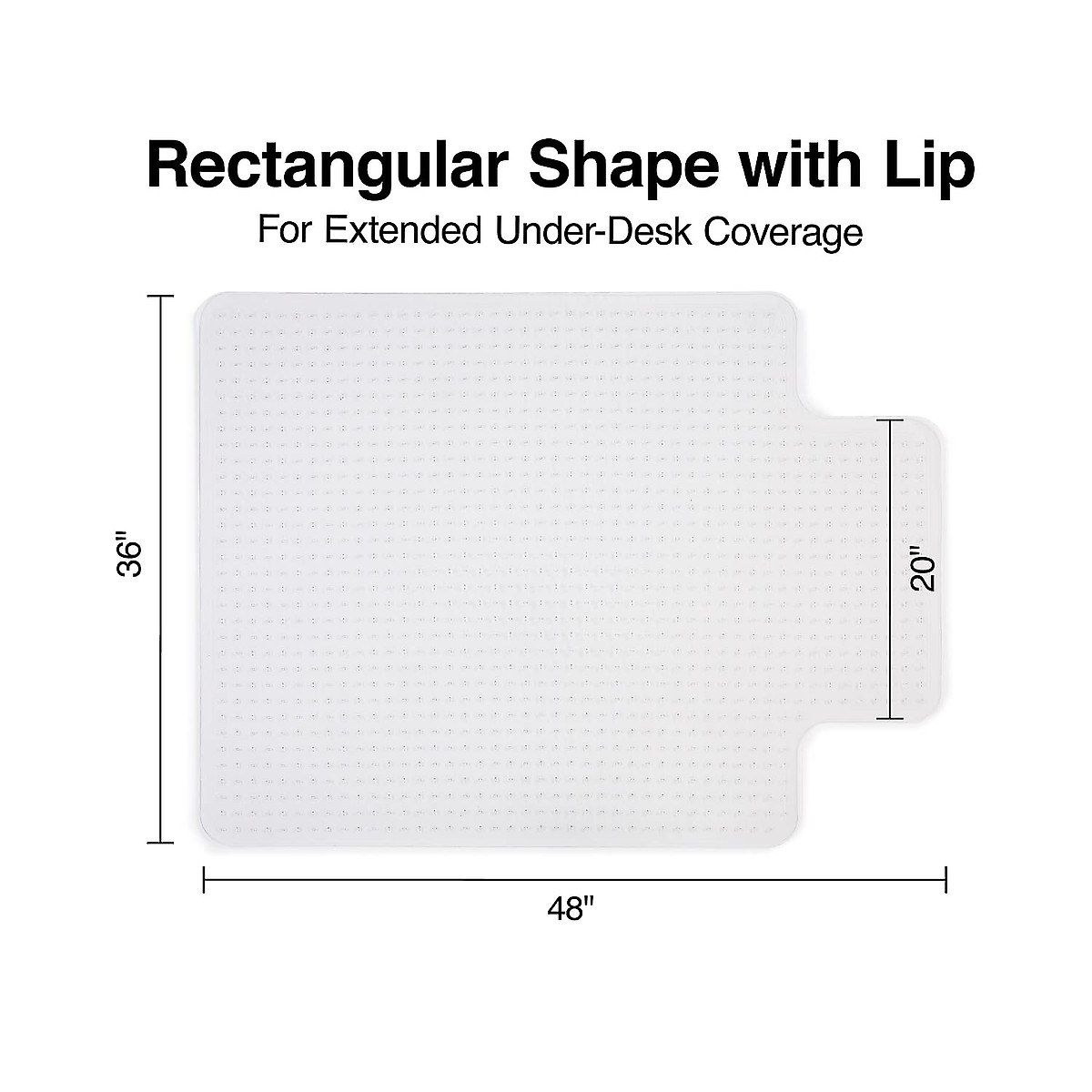 Staples 36 X 48 Chair Mat W/Lip for Low Pile Carpet, Vinyl (20229-Cc)