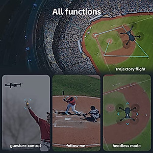 Super Endurance Foldable Drone with Camera for Beginners– Long Flight Time, WiFi FPV Quadcopter with 120°Wide-Angle HD Camera, Optical Flow Positioning, Follow Me, Dual Cameras(3 Batteries) V2