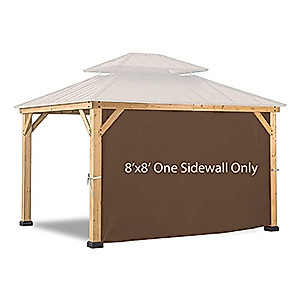 CoastShade Gazebo Replacement Curtain for 8x8 or 10x10 or 10x12 Summer Outdoor Gazebo,6.7FT Height,Only 1 Panel Sidewall,Autumn Gazebo Sidewall ，Brown