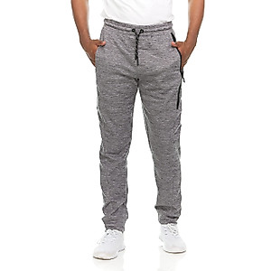 Spalding Mens Alumni Performance Fleece Jogger Pant, Grey Spaced Dye, L