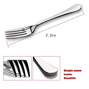 Stainless Steel Dinner Fork 7.3 Inch (8 Pcs)