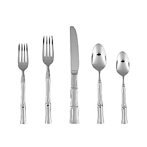 Fortessa Royal Pacific 18/10 Stainless Steel, 20 Piece Flatware Set (Service for 4), Silver