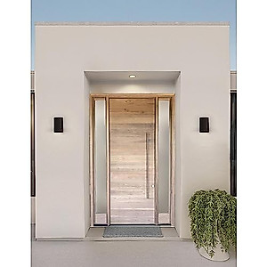 Cylinder Collection 5" Modern Outdoor Wall Lantern Light Black