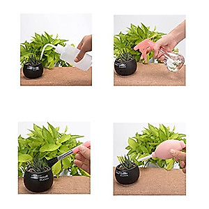 22 Pieces Succulent Planting Tools Kit, Mini Gardening Hand Tools Set - Potting,Cactus, Bonsai, Transplanting Tools + PU Nylon Gloves Coated Palm Anti-Static + Gardening Mat (Pink)_AB