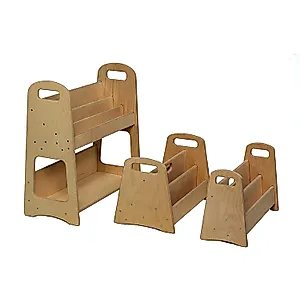 Montessori Freestanding Bookshelf | Storage Bookshelf | Easy Access Wooden Book Rack | Storage with Wooden Shelves for Your Kid's Books | Perfect Height for Kids (Small)