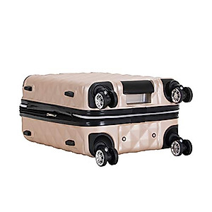 Kenneth Cole Reaction Diamond Tower Collection Lightweight Hardside Expandable 8-Wheel Spinner Travel Luggage, Rose Champagne, 20-Inch Carry On