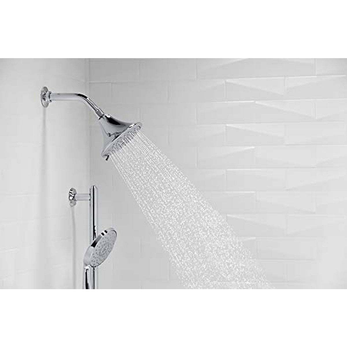 Kohler K-22169-G-CP Forte 1.75 GPM Multifunction Showerhead with Katalyst Air-Induction Technology, Polished Chrome