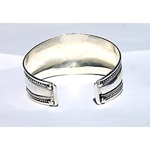 Boho One Stone Blue Stabilized-Turquoise Adjustable Cuff Bracelet | Jewelry for Men & Women