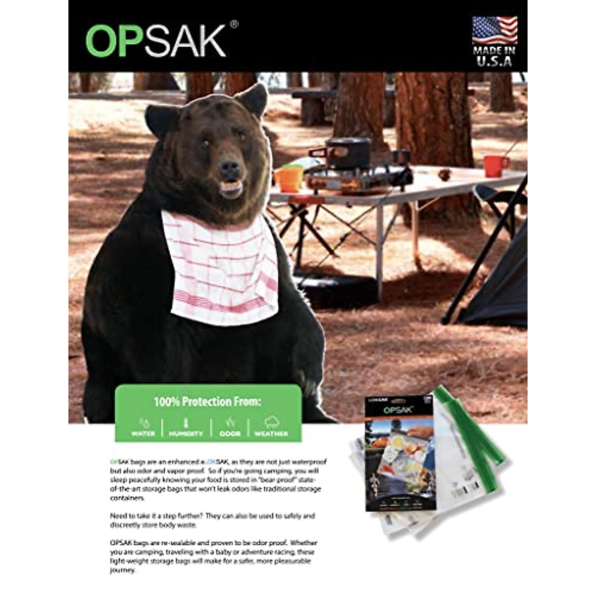 LOKSAK - OPSAK Odorproof Dry Bags for Backpacking, Hiking and Storage- Resealable Reusable and Recyclable Storage Bags (2 pack 28 in x 20 in)