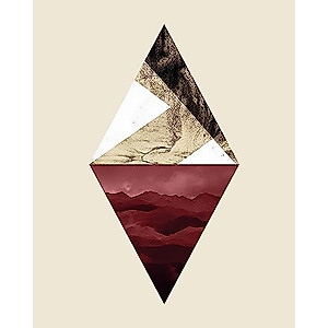 Abstract Geometric Deco Patent Prints, 4 (8x10) Unframed Photos, Wall Art Decor Gifts Under 20 for Home Office Man Cave Yoga Pilates Studio Game Room Student Teacher School