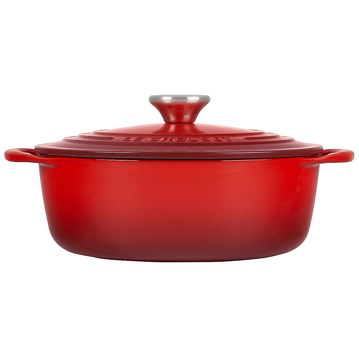 Le Creuset Enameled Cast Iron Shallow Round Oven, 2.75 Qt., Cerise