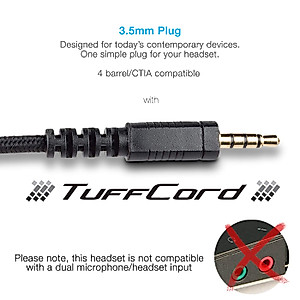 Cyber Acoustics (20 Pack) 3.5mm Stereo Headset with Headphones and Noise Cancelling Microphone for PCs, Tablets, and Cell Phones in The Classroom or Home (AC-5002) …