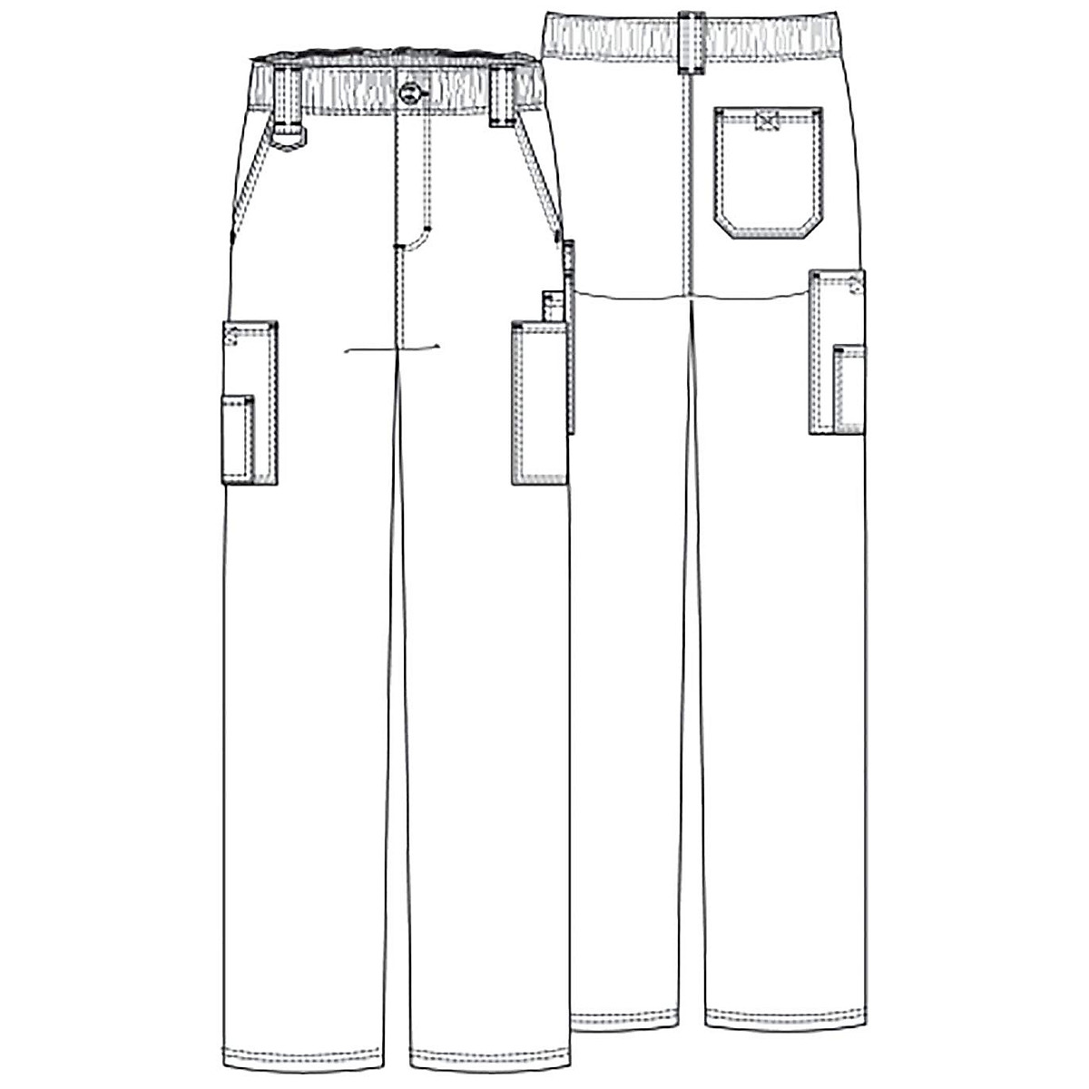 Dickies Men's Signature Elastic Waist Scrubs Pant, Dark Khaki Large Tall