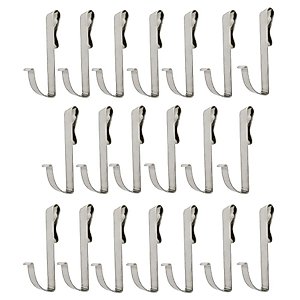 glrovazas Snap On Hook 20 Pcs Wire Rack Hook,J Shaped Hook,Heavy Duty S Hook, Hanging,J Rail Hooks,Wire Shelving Accessories