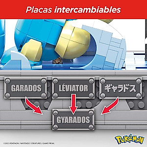 MEGA Pokémon Building Toys Set, Motion Gyarados with 2186 Pieces, Moving Mouth and Tail, for Kids or Adult Collectible