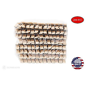 Eldorado Clothespins, Standard Natural Wooden, Stain Proof, 3 inch, 200 Value Pack, for Multipurpose Everyday Laundry, Clothes, Towels, Craft, Photos, Pictures, Decor, Baby Shower, Art Wall